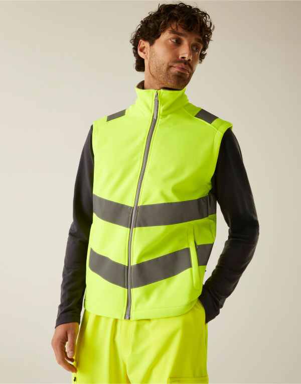Hi-Vis TRB201 Pro Contract Ablaze Softshell Bodywarmer – COOZO